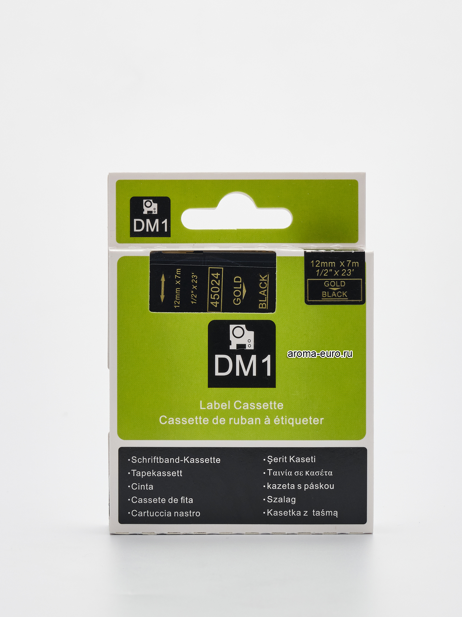 Принтеры и этикетки :: Картридж (этикетка) 12мм х 7м / золотые буквы ...